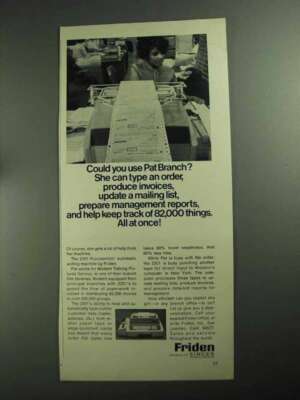 1968 Friden 2201 Flexowriter Ad - Pat Branch | eBay