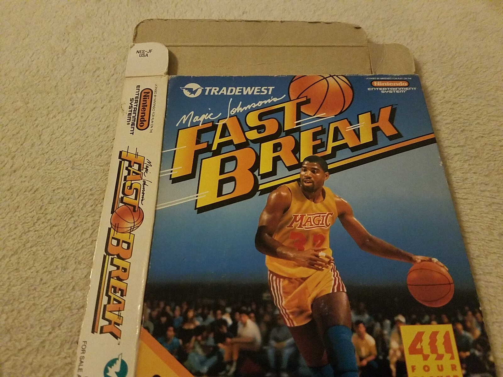 Magic Johnson's Fast Break NES (Nintendo, 1990) Authentic Box ONLY ...