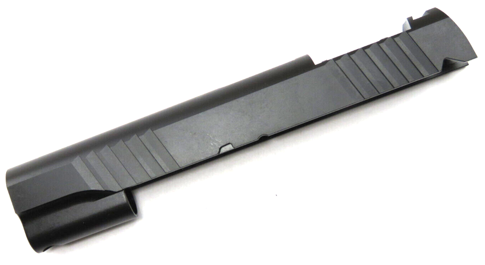 Factory New 1911 9mm Government 5" Black Stainless BULL Slide RMSc ...
