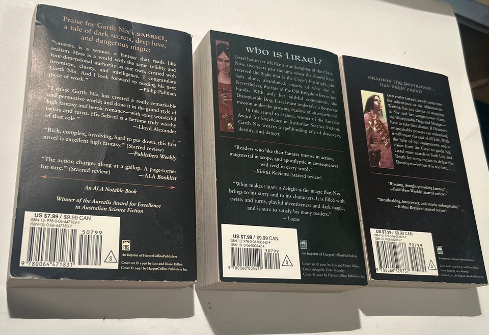 Garth Nix - The Abhorsen Trilogy - 3 Paperback Box Set 9780060734190 | eBay