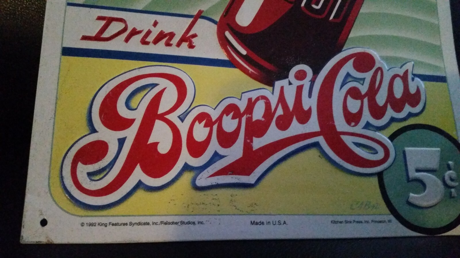 Betty Boop Drink Boopsie Cola TIN SIGN metal poster vintage diner decor ...