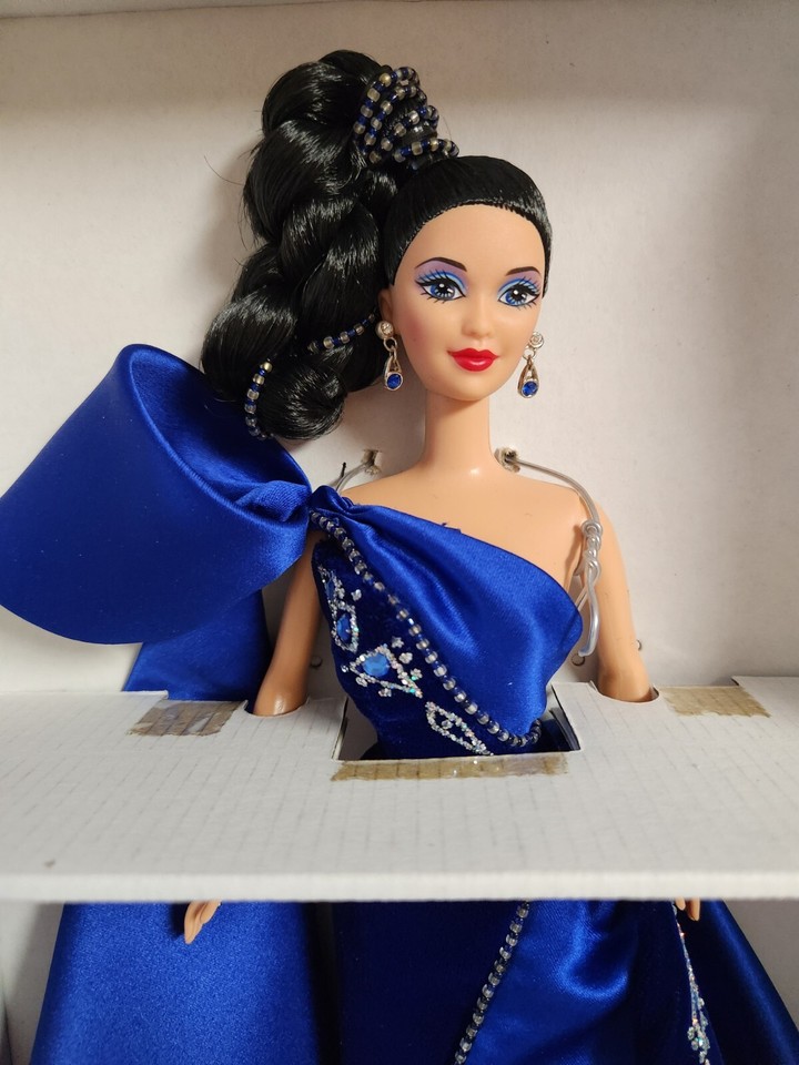 Barbie Bob Mackie Sapphire Splendor Barbie Doll 15523 Mattel 1996 Jewel ...