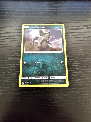 Alolan Rattata - Sun & Moon: Base Set (76/149) - Near Mint - Pokemon ...
