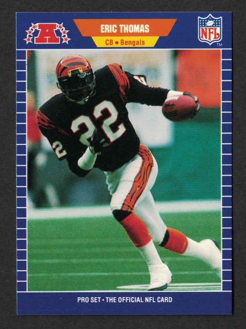 1989 PRO SET RC #68 ERIC THOMAS - CINCINNATI BENGALS - ROOKIE CARD ...