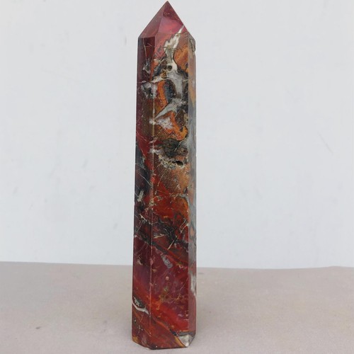 292g Natural South African Red Agate Fluorite Crystal Obelisk Quartz ...