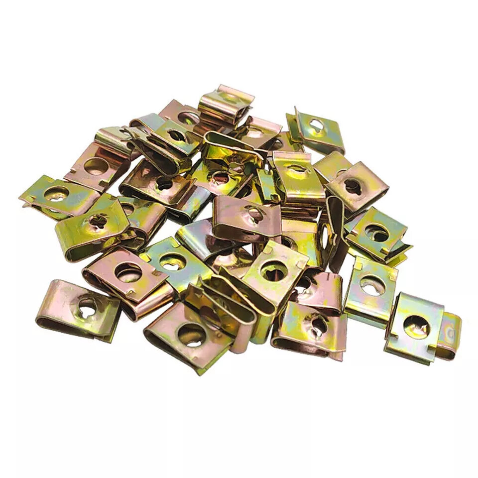 110pcs/set ASSORTED PIECE U NUT KIT SPIRE CLIPS ZINC SPEED FASTENERS ...