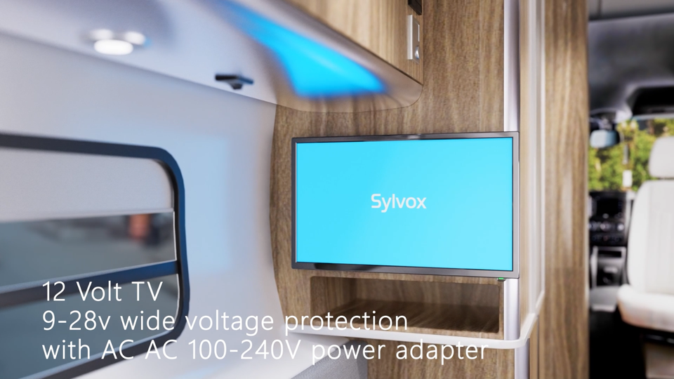 SYLVOX 27" 12V RV TV Smart TV Android TV Built-in DVD Player for Car ...