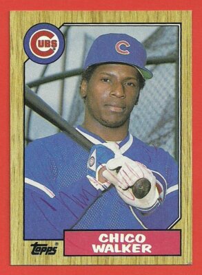 CHICO WALKER - 1987 Topps #695 *Signed Autograph* Chicago Cubs | eBay