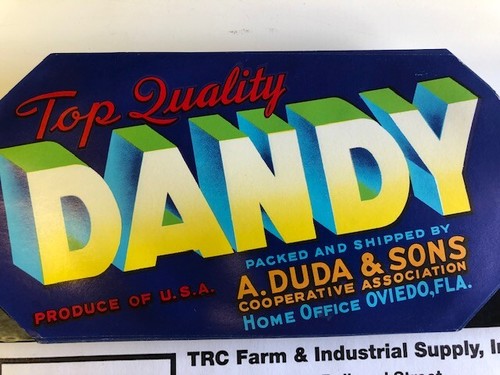 PRODUCE CRATE LABEL "DANDY" | eBay
