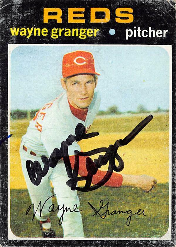 Wayne Granger autographed Baseball Card Cincinnati Reds 1971 Topps #379 ...