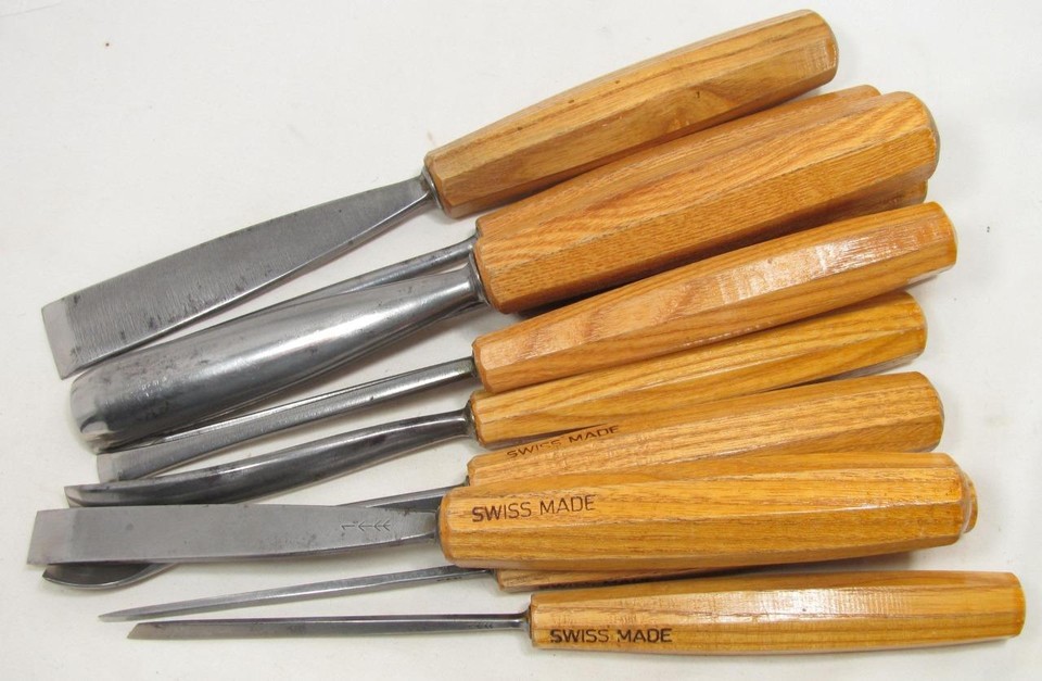 11 Piece Pfeil Swiss Made Wood Carving Chisel Set Gouge Fishtail Parting Spoon | eBay