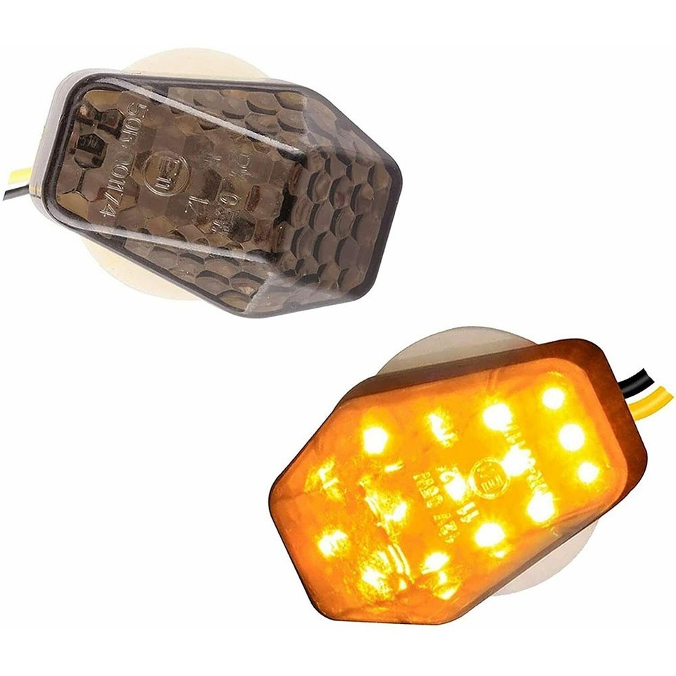 Clignotant Lumi??re LED Encastr?? Ambre Dc 12V Lentille Fum??e Super ...