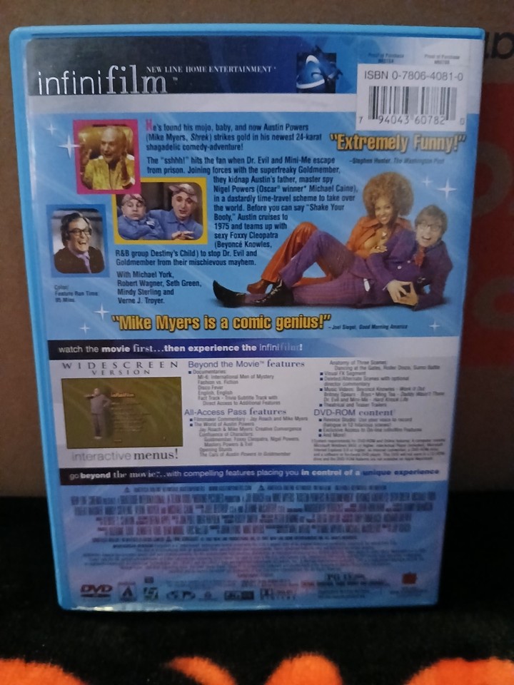 Austin Powers Goldmember DVD Widescreen Mike Myers Comedy Movie ...