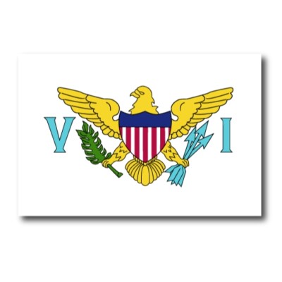 US Virgin Islands Flag Car Magnet Decal - 4 x 6 Heavy Duty for Car ...