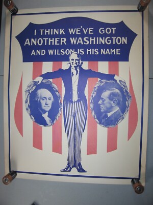 Presidential Election Woodrow Wilson 1916, Vintage 1970's Reproduction ...