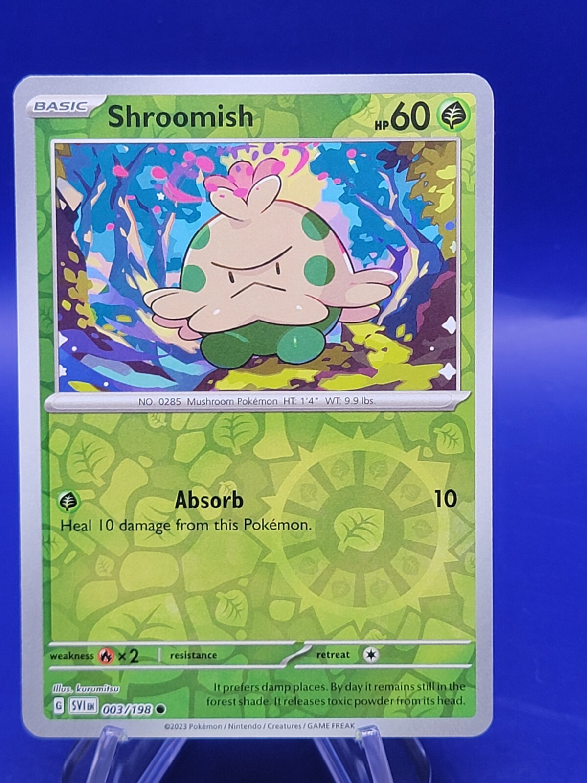 Shroomish 003/198 REVERSE HOLO Scarlet Violet Pokemon Card w/ TOP ...