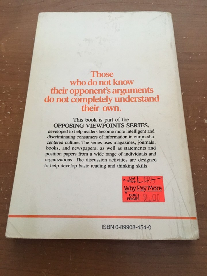 Opposing Viewpoints: Censorship : Opposing Viewpoints (1990, Paperback ...