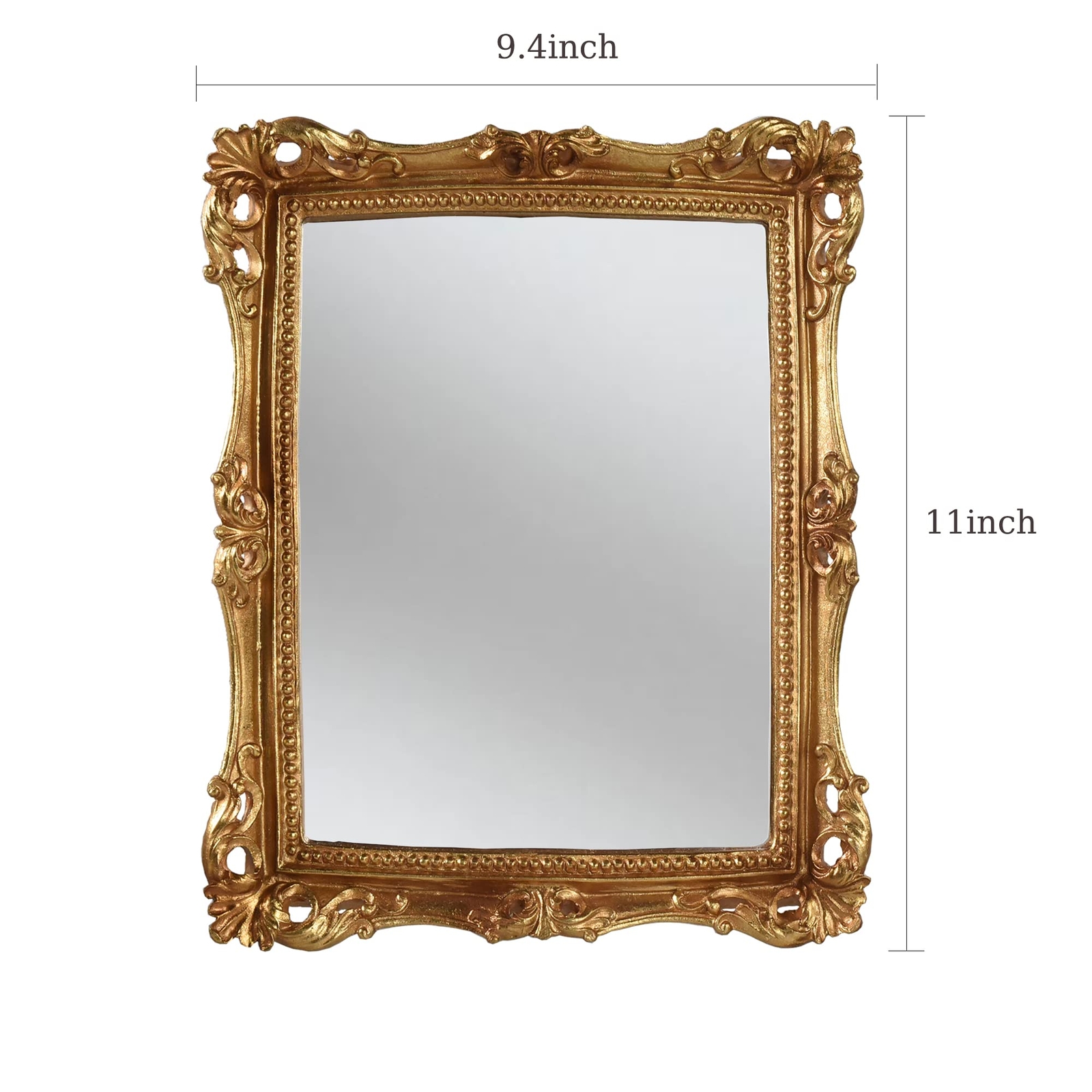 Square Wall Mirror Vintage Mirror Gold Mirror (Gold 11x9.4 inch) | eBay