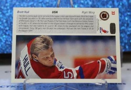 BRETT HULL # 33 UPPER DECK 1991-92 ST. LOUIS BLUES NHL HOCKEY TRADING ...