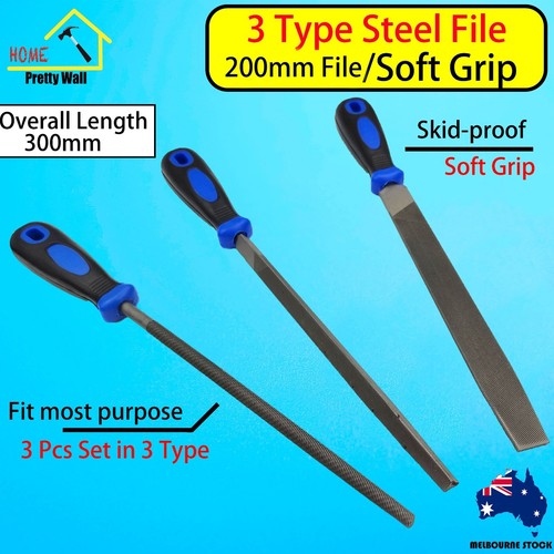 3pcs File Round Flat Triangle for wood metal mill DIY Hand Tools ...