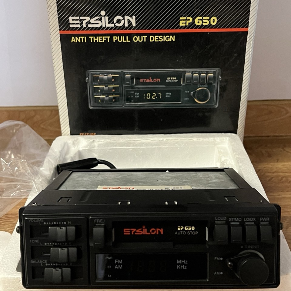 Epsilon Electronics AM FM Cassette Player Car Radio EP 650 Vintage ...