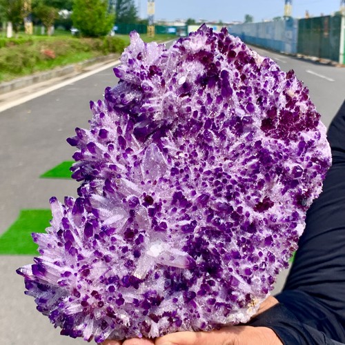5LB New Find Purple Phantom Quartz Crystal Cluster Minera lSpecimen ...