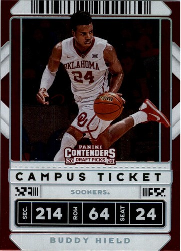 2020-21 Contenders Draft Picks Campus Ticket #24 Buddy Hield VAR ...