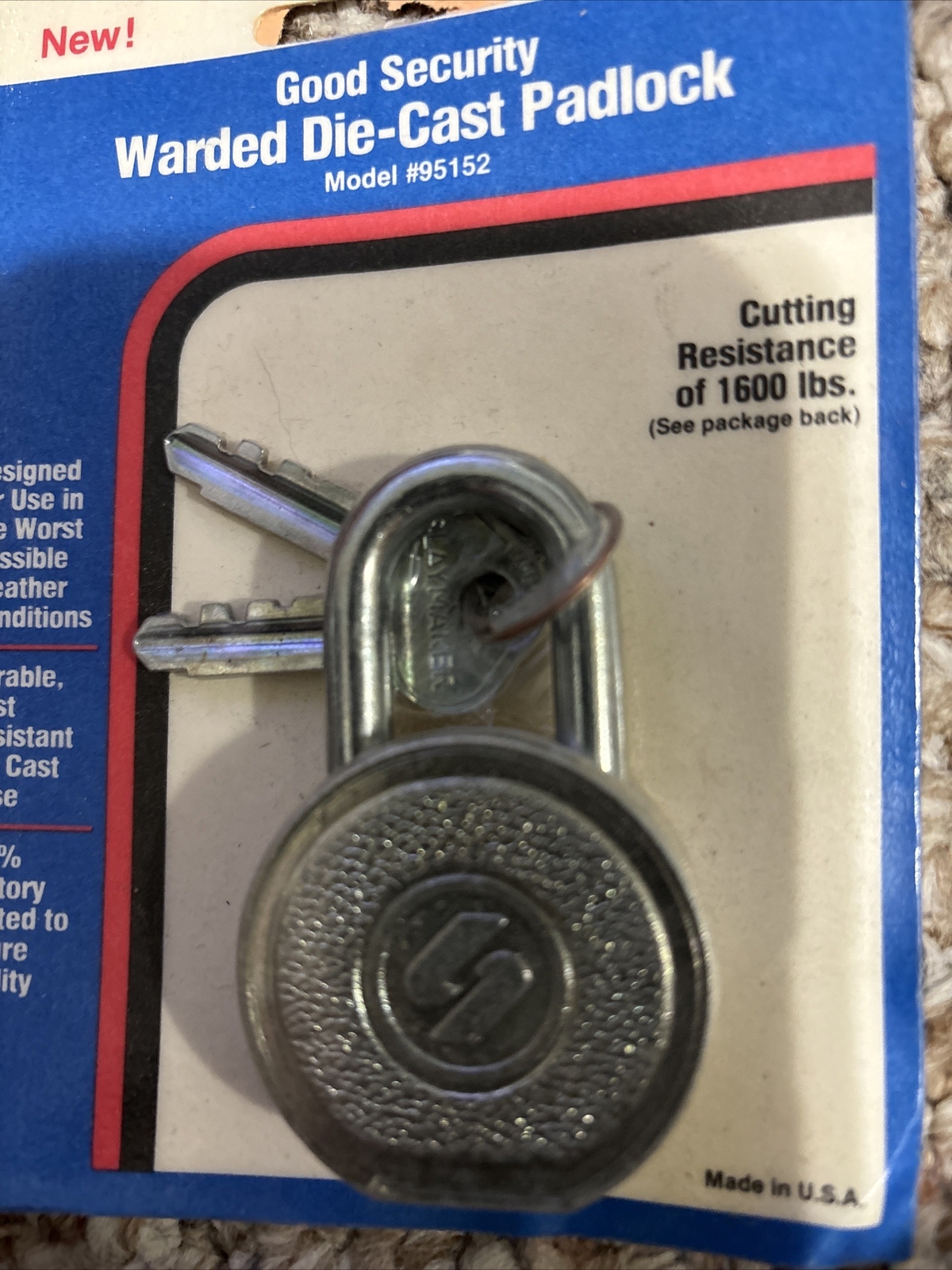 NOS VINTAGE - SLAYMAKER - Lock Company - Padlock with Key - Lancaster ...