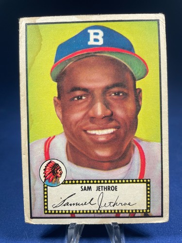 1952 Topps Baseball Card Sam Jethroe #27 Boston Braves | eBay