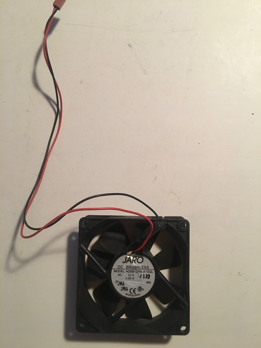 JARO DC BRUSHLESS FAN AD0812HS-A70GL 12V 0.25A 80MM X 25MM 2 WIRE W ...