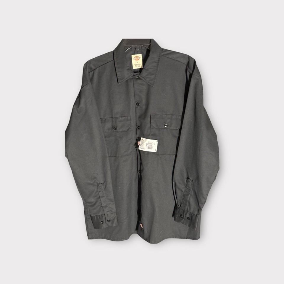 dickies mens personalized custom patch embroidered work uniform shirt ...