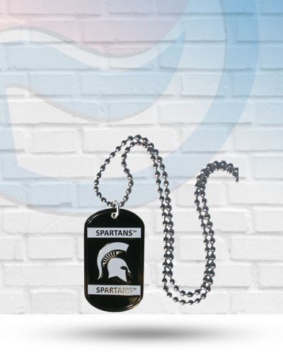 Michigan State Spartans NCAA Silver Necklace Neck Tag | eBay