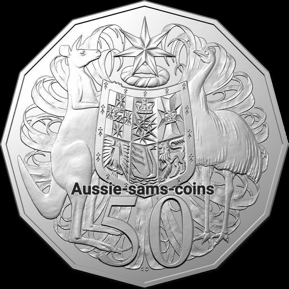 2023 Australian Fifty cent 50c coin - COAT OF ARMS - Uncirculated ex ...