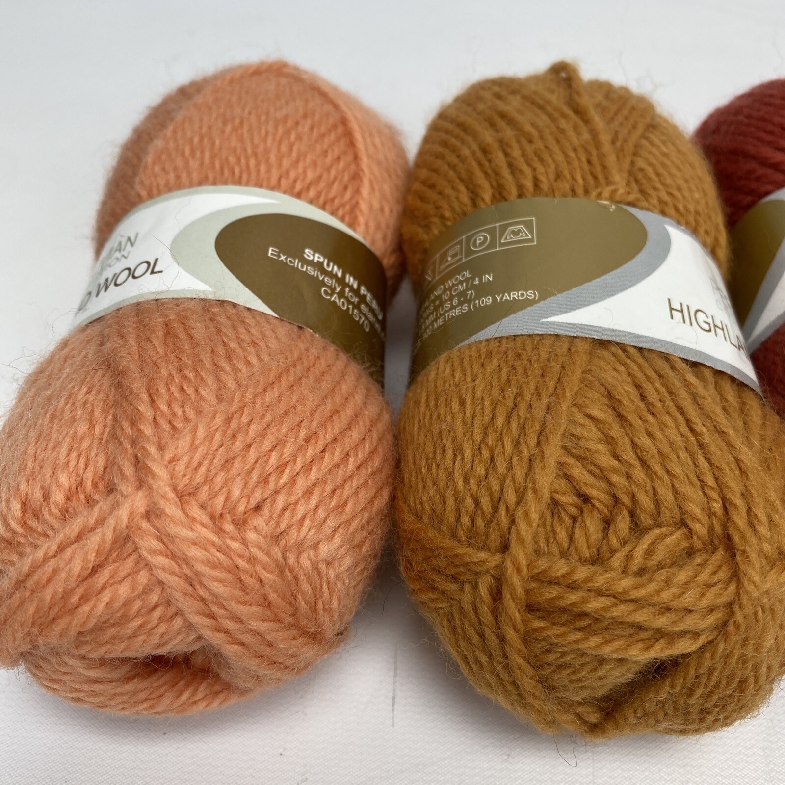Lot of 5 Elann Yarn Peruvian Collection Highland Wool Assorted 50g ea ...