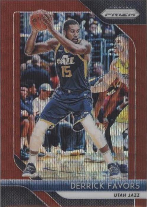 2018-19 Panini Prizm - Derrick Favors #173 Ruby Wave Prizm for sale ...