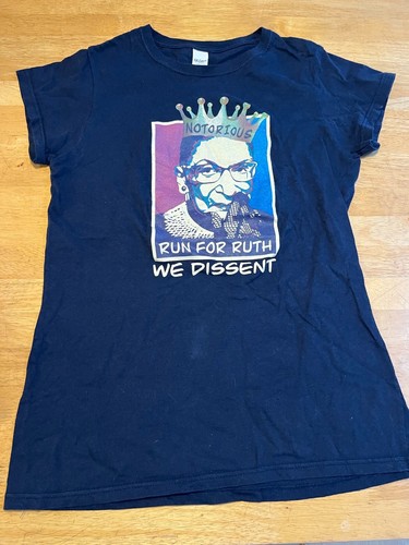 Ruth Bader Ginsburg Notorious RBG T-shirt Run For Ruth Ladies Navy Blue ...