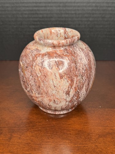 Vintage Reddish-Brown Hand Carved Onyx Marble Vase Made in Pakistan – 5 ...