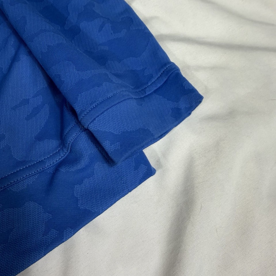 Peter Millar Pullover Mens L Perth Camo Performance 1/4 Zip Blue Olde ...