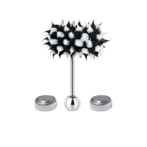 14G Lix Silicone Vibrating Tongue Rings Stud Body Piercing Jewelry for ...