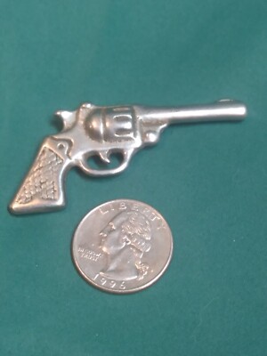 Antique Novelty/toy Cast Iron Nickel Plated Looking Revolver | eBay