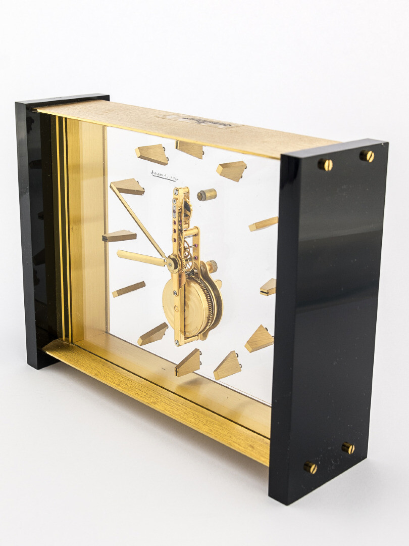 Jaeger LeCoultre Table Clock with 8 days baguette inline movement ...