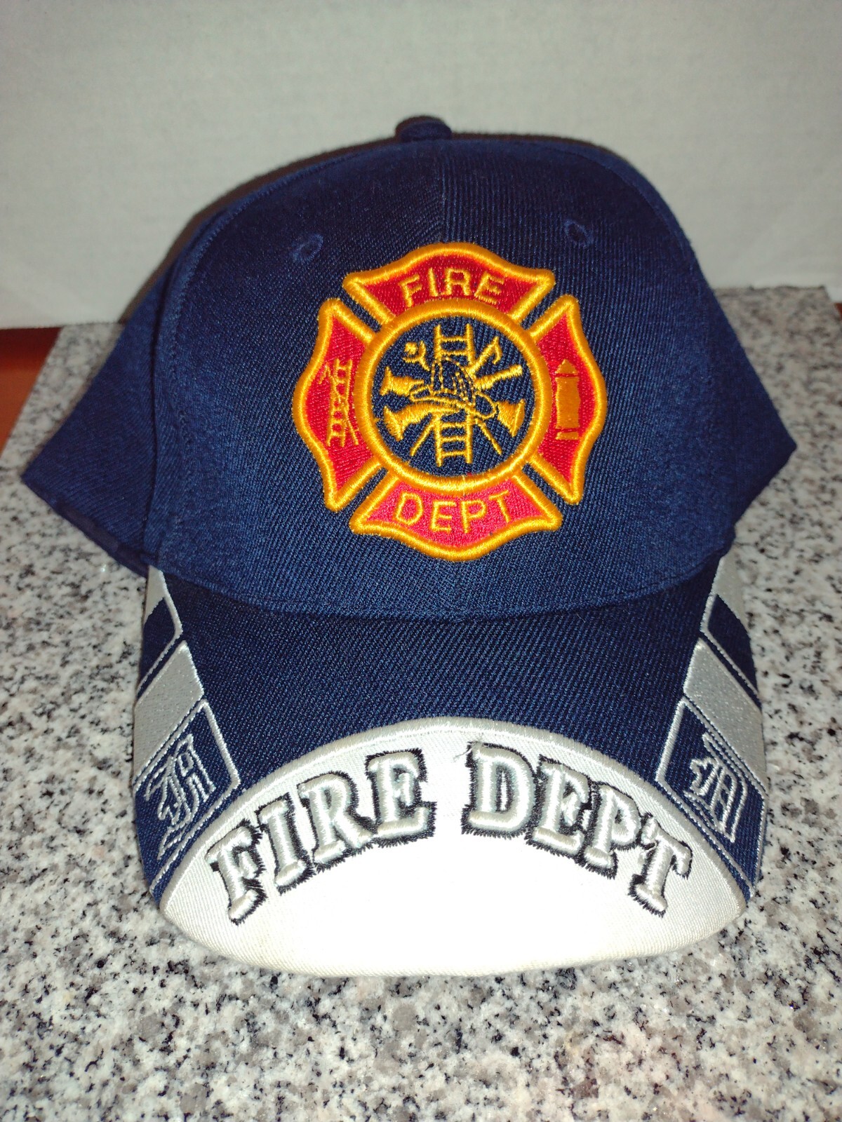 Fire Department Fire-Fighter Hat Cap. Blue Color. Adj… - Gem