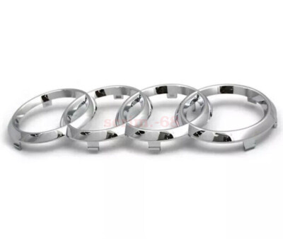 NEW Audi Rings 285mm Front Hood Grille Emblem Badge Decal Chrome A6 A7 ...