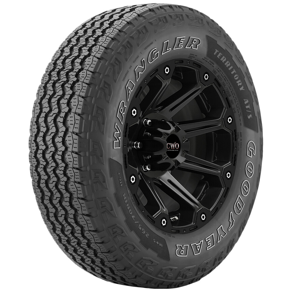 (QTY 2) 255/65R18 Goodyear Wrangler Territory AT/S 111T SL White Letter ...