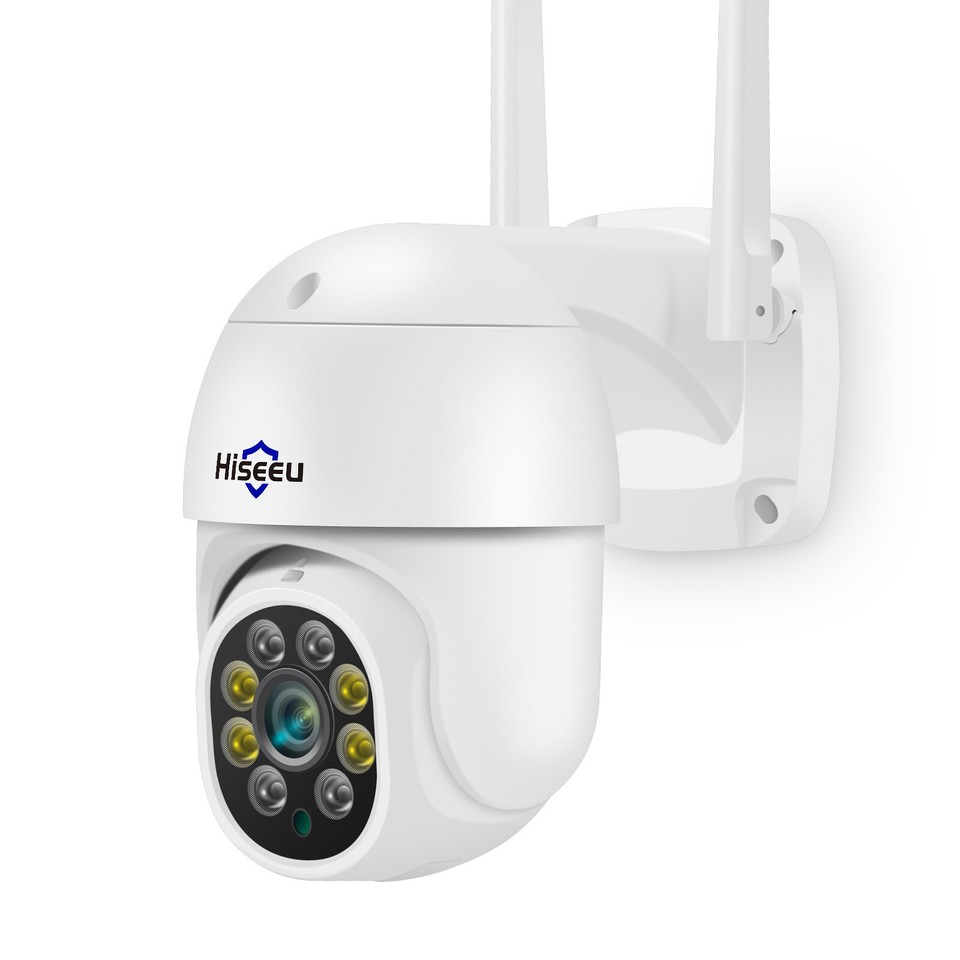 Hiseeu 5MP Dome PTZ Security Camera Outdoor WiFi 360 Rotate 2-Way Audio ...