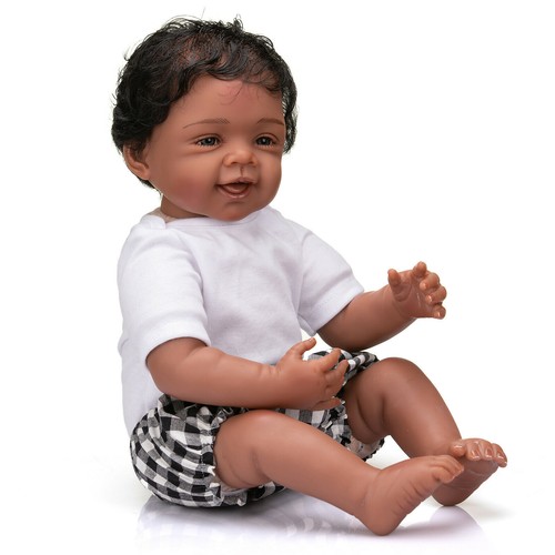 Black Reborn Baby Dolls 22" Toddler African American Realistic Looking ...
