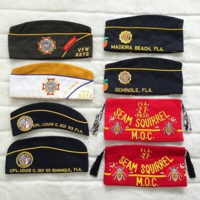 Lot Of 8 Veterans Of Foreign Wars And American Legion Hats Garrison Cap ...