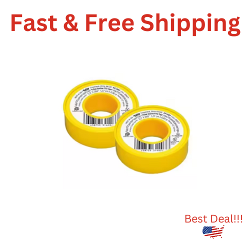 (2 PACK) Oatey Yellow Thread Seal PTFE Plumber's Tape 1/2 In. X 260 | eBay