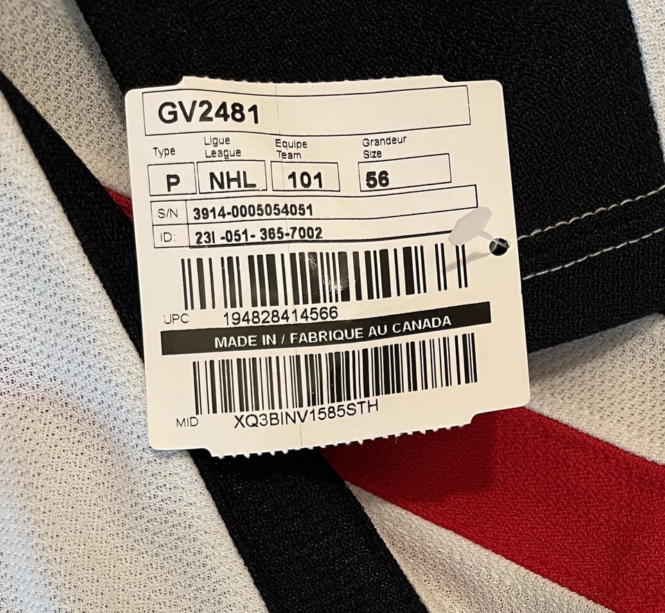 NEW Adidas MiC Chicago Blackhawks Team Issue Authentic White Road ...