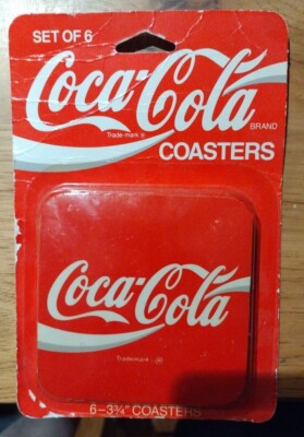 Vintage Sealed COCA COLA Coke Series 6pc Cardboard Coaster Set 3.75" | eBay